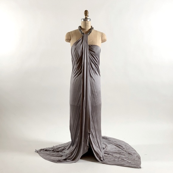 Carmen Marc Valvo | Dresses | Carmen Marc Valvo Halter Evening Gown ...